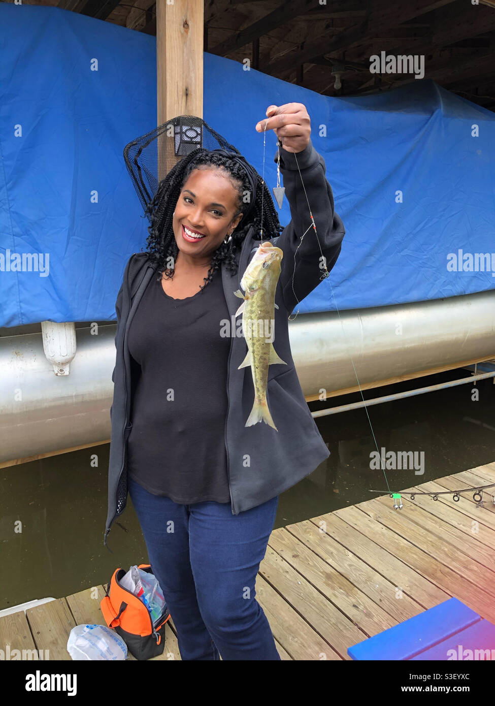 Black girl fishing hi-res stock photography and images - Alamy