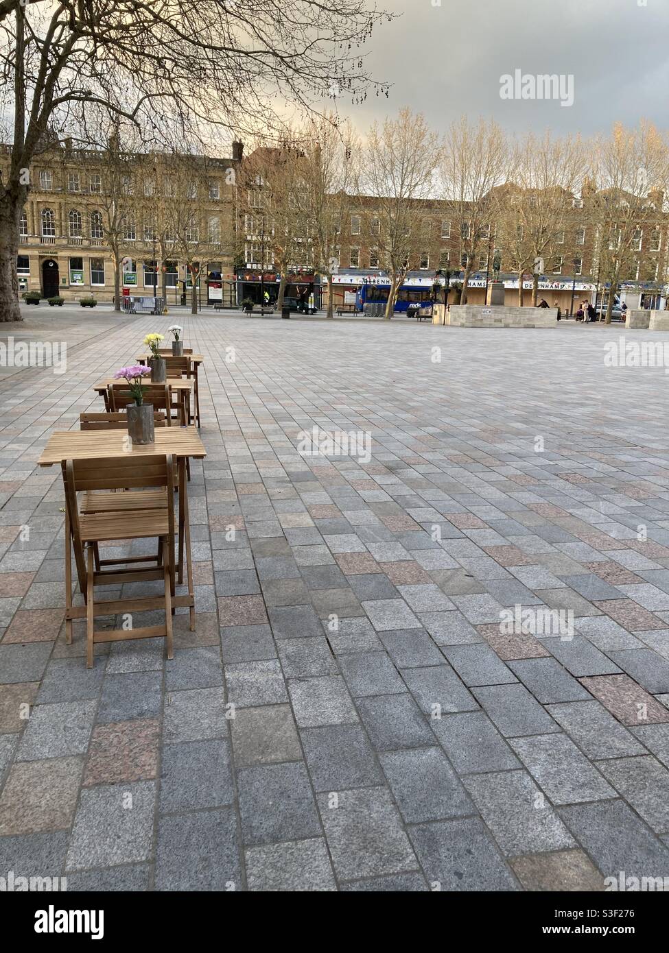 Take table hi-res stock photography and images - Alamy