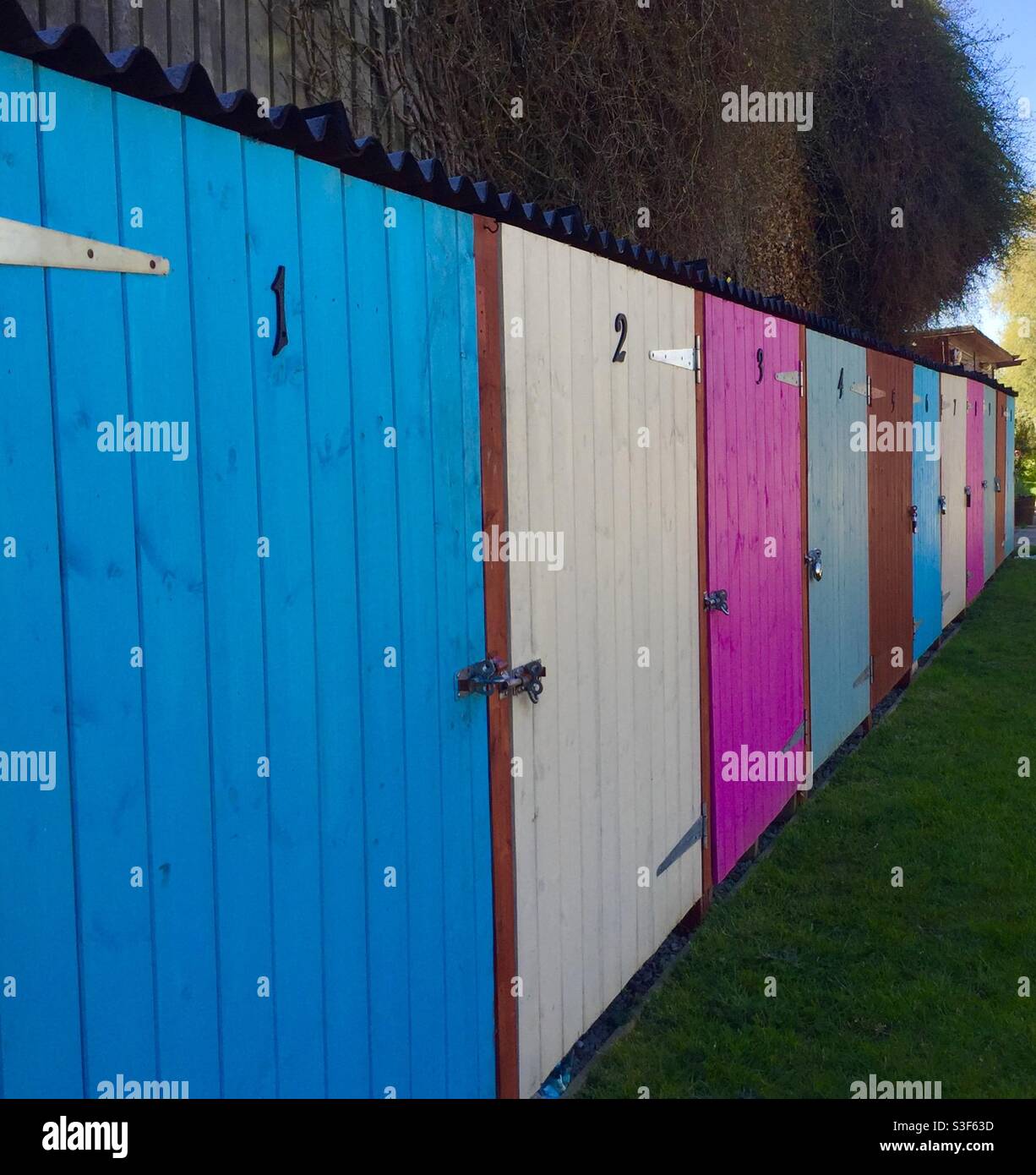 A row of Colourful doors Stock Photo - Alamy