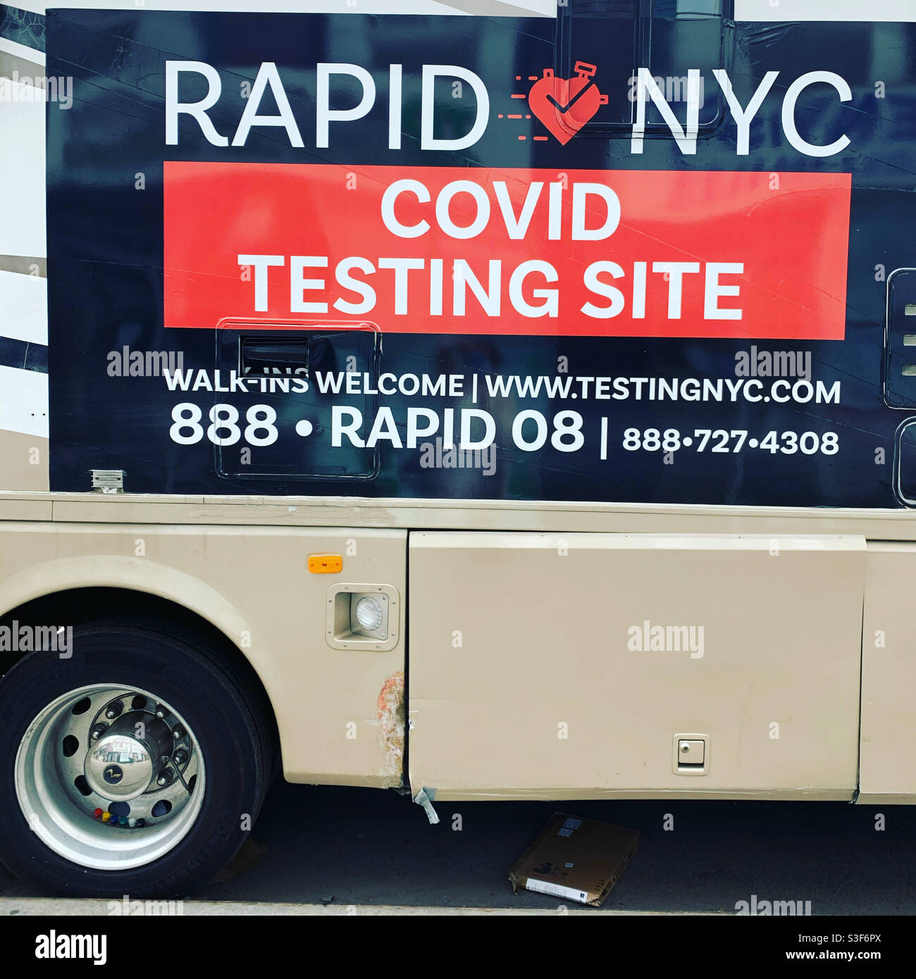 April, 2021, “Rapid NYC Covid Testing Site,” Lower East Side, Manhattan ...