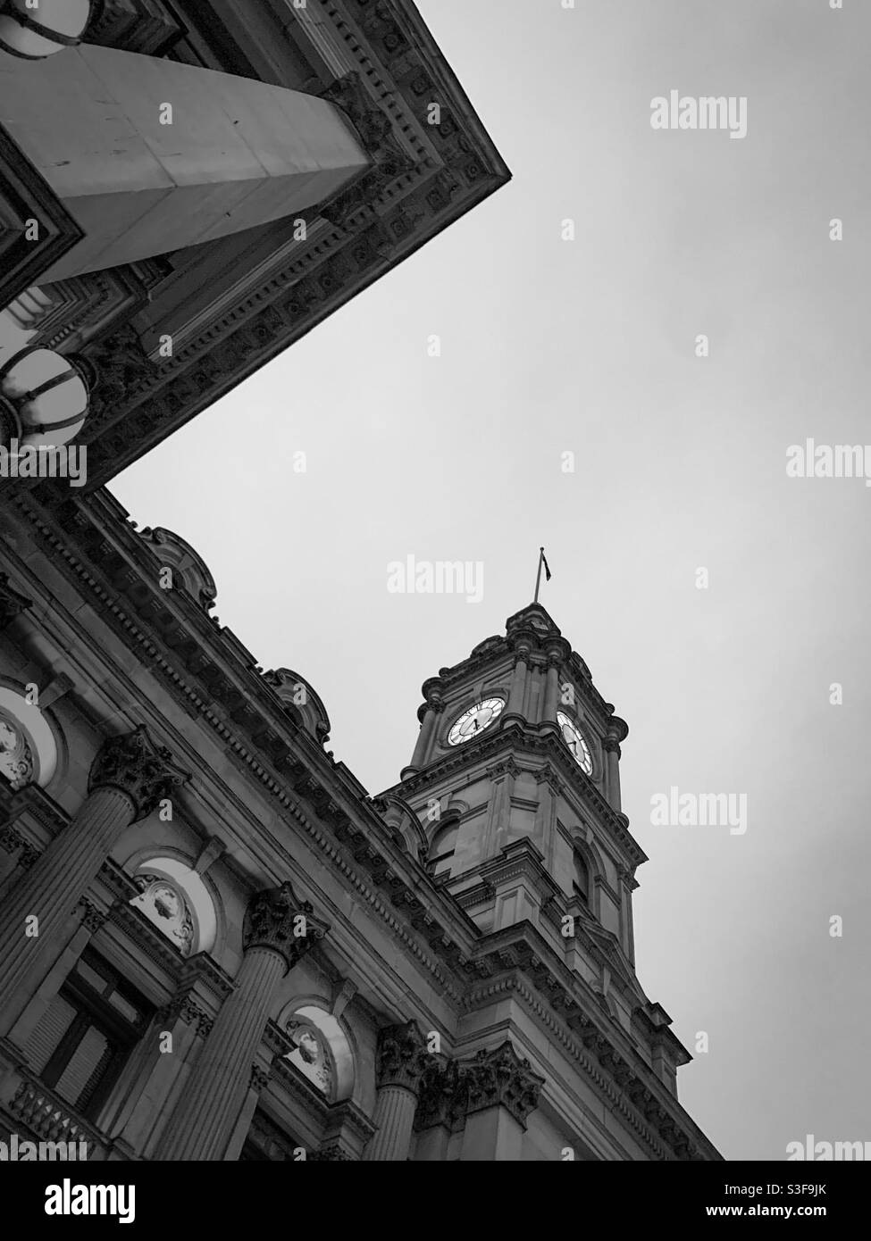 Historic melbourne town hall Black and White Stock Photos & Images - Alamy