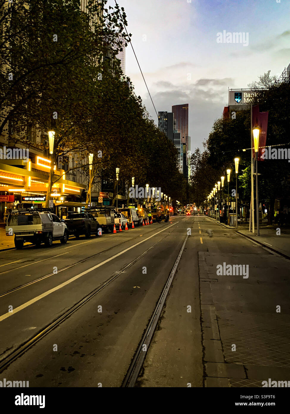 Melbourne streetscape hi-res stock photography and images - Alamy