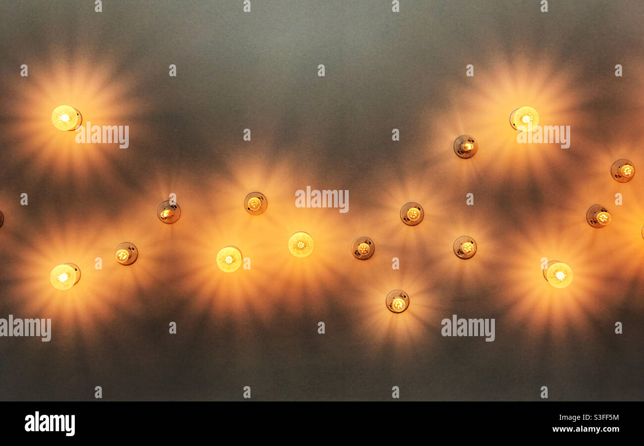 Wall of lightbulbs Stock Photo - Alamy