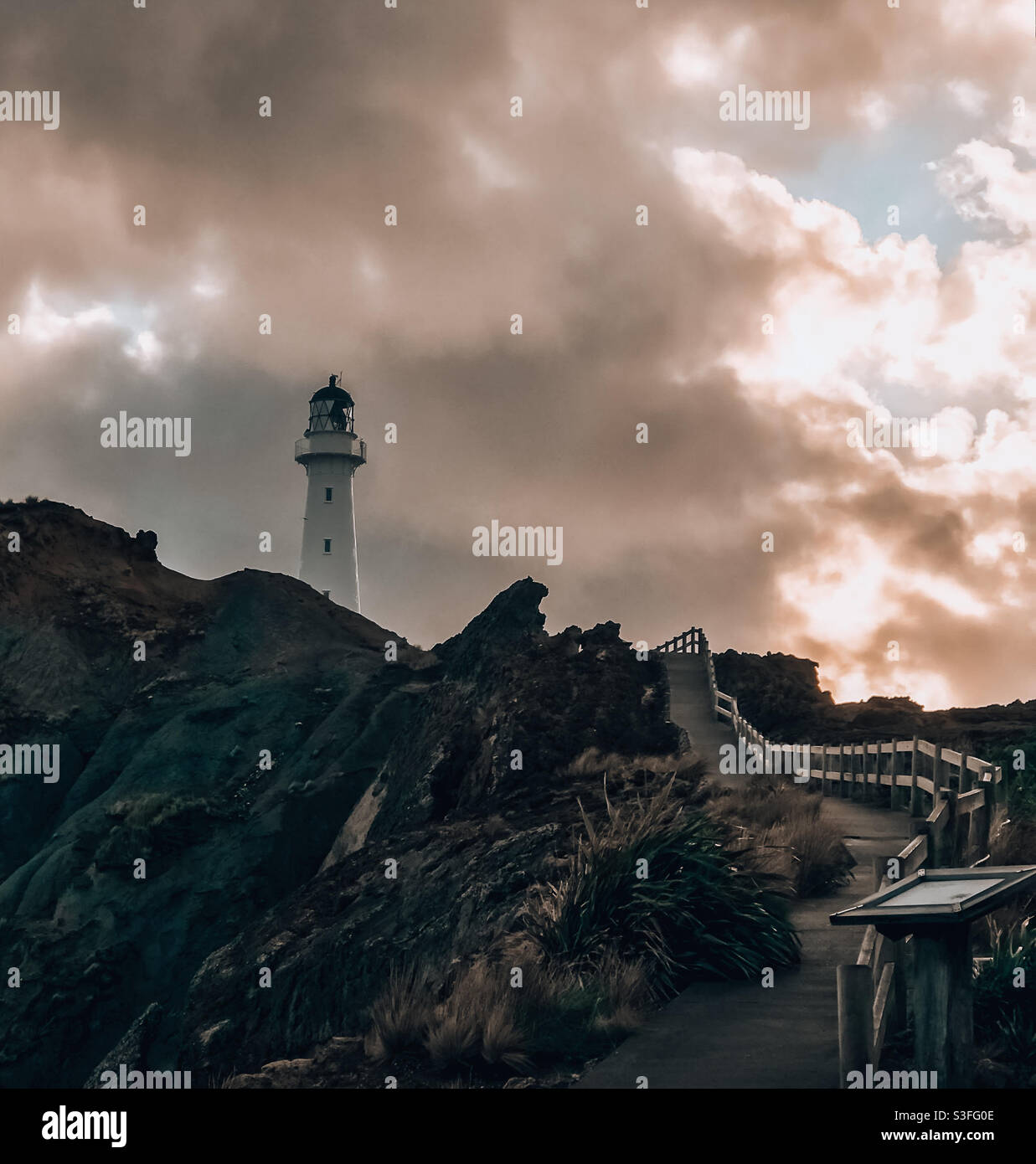 Castle point lighthouse in Wairarapa New Zealand Stock Photo - Alamy