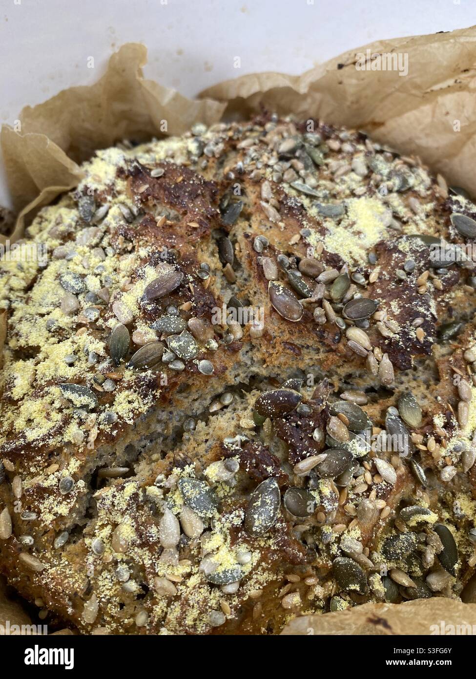 Dutch Oven Seeded Rye Bread Stock Photo - Alamy