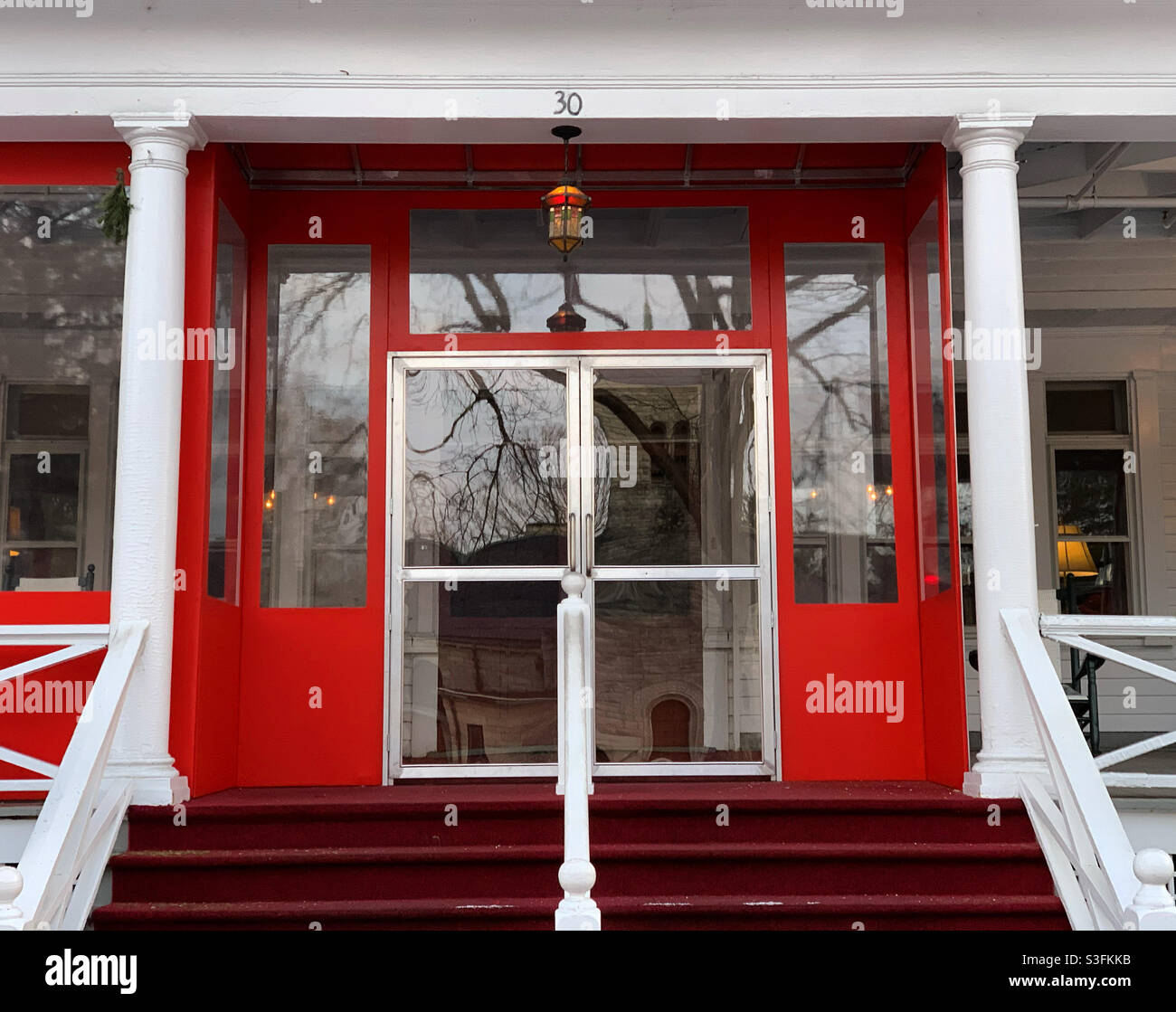 An entrance to the Red Lion Inn, Stockbridge, Berkshire County ...