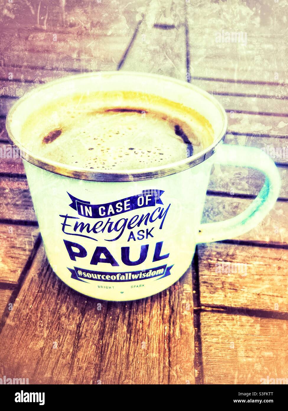 Named Paul mug of hot coffee Stock Photo - Alamy