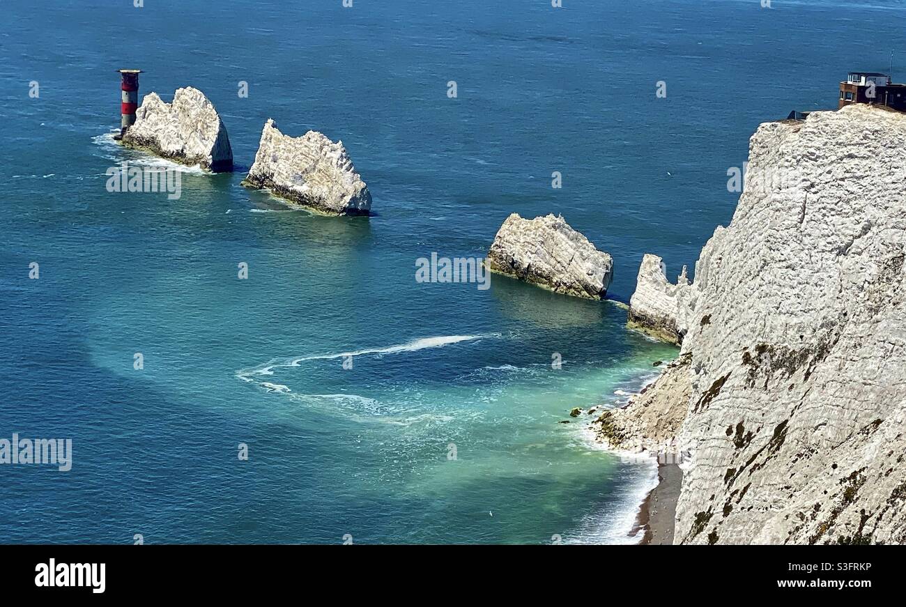 The needles. Isle of Wight Stock Photo - Alamy