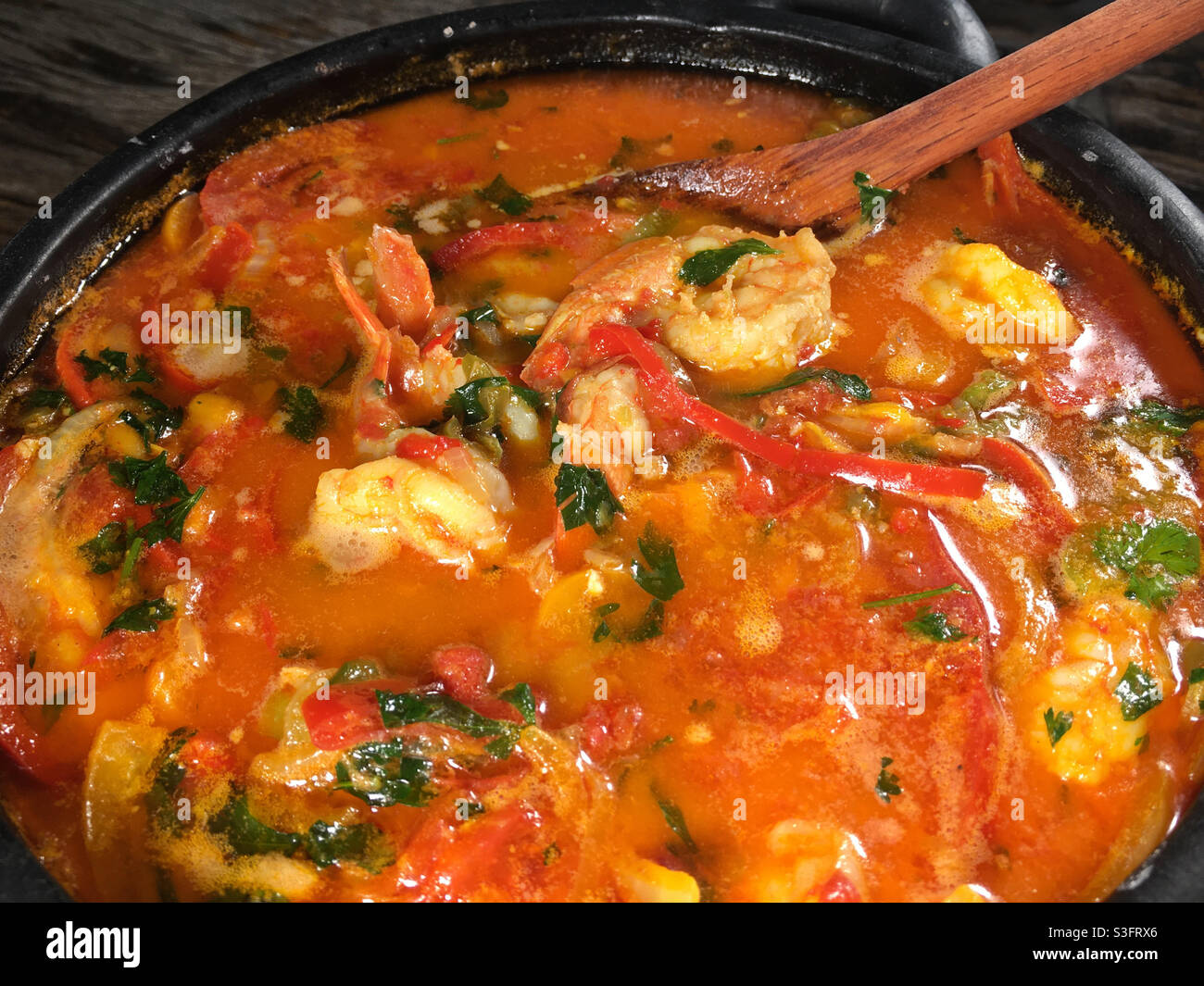 Shrimps stew, moqueca, Brazilian food Stock Photo - Alamy