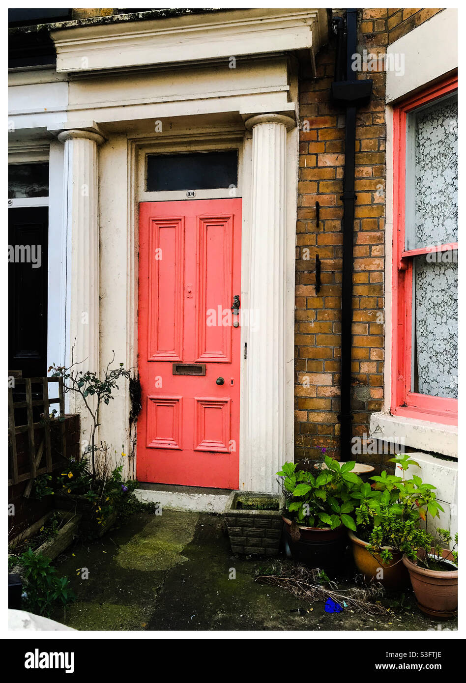 Seaside front door Stock Photo - Alamy