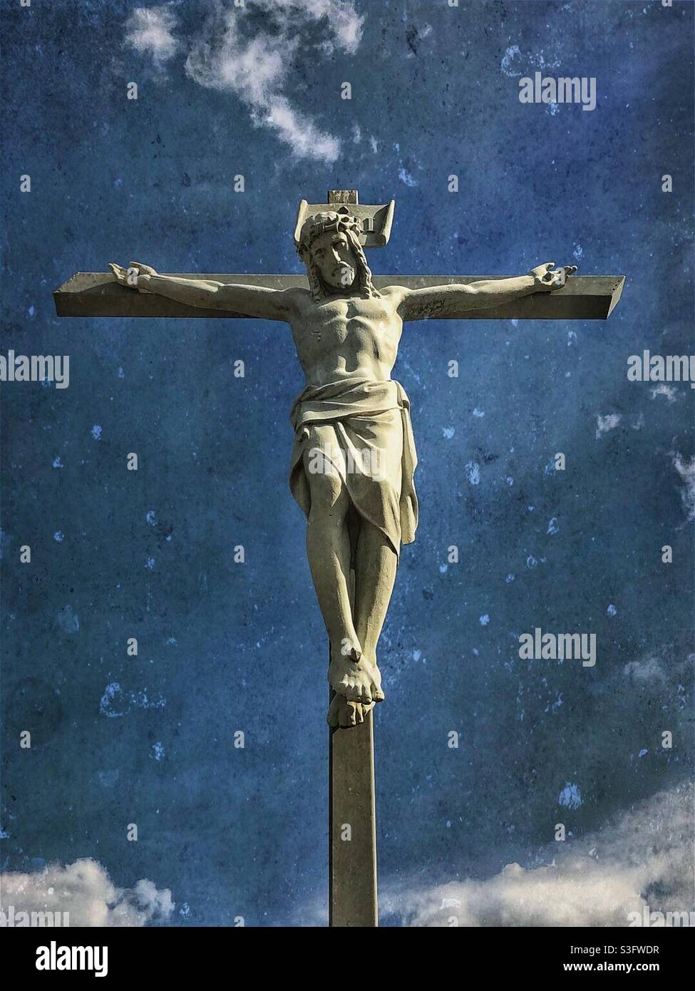 Sculpture of Jesus Christ crucified Stock Photo - Alamy