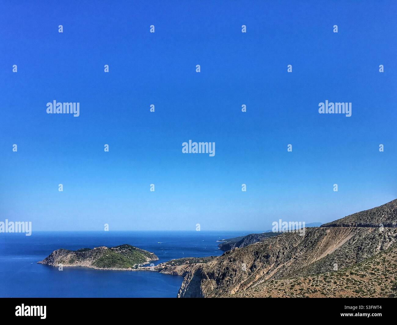 Asos / Assos peninsula, Kefalonia, Greece - Greek Island Stock Photo ...