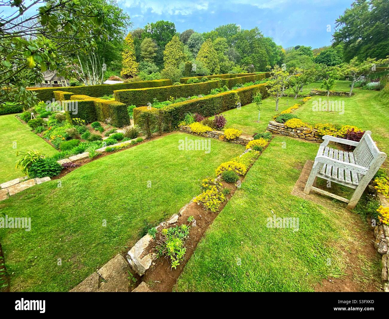 Mottistone gardens. Isle of Wight Stock Photo - Alamy