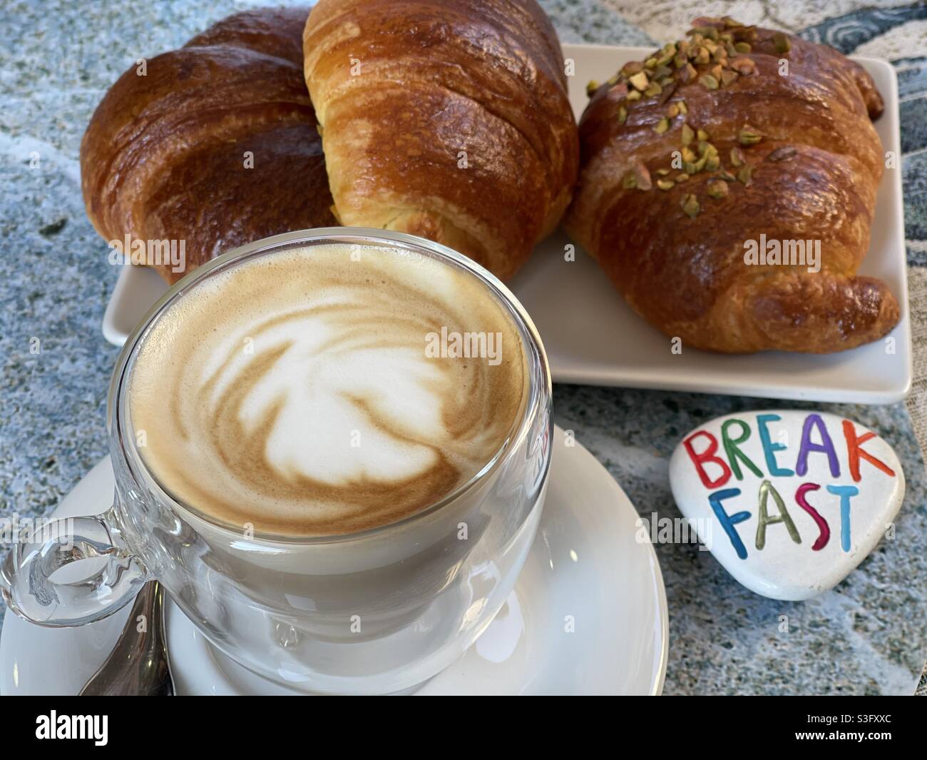 Italian breakfast at the bar Stock Photo - Alamy