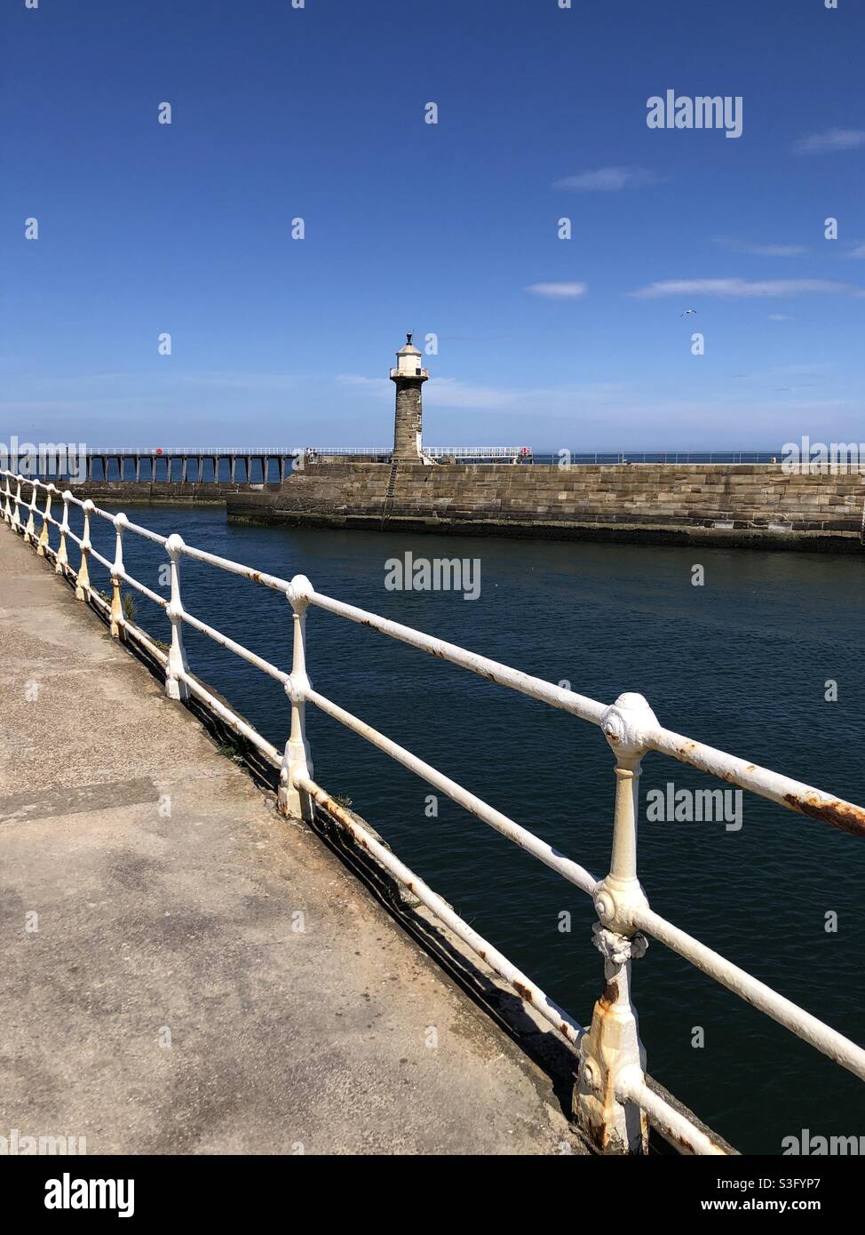Harbour entrance with lighthouse hi-res stock photography and images ...