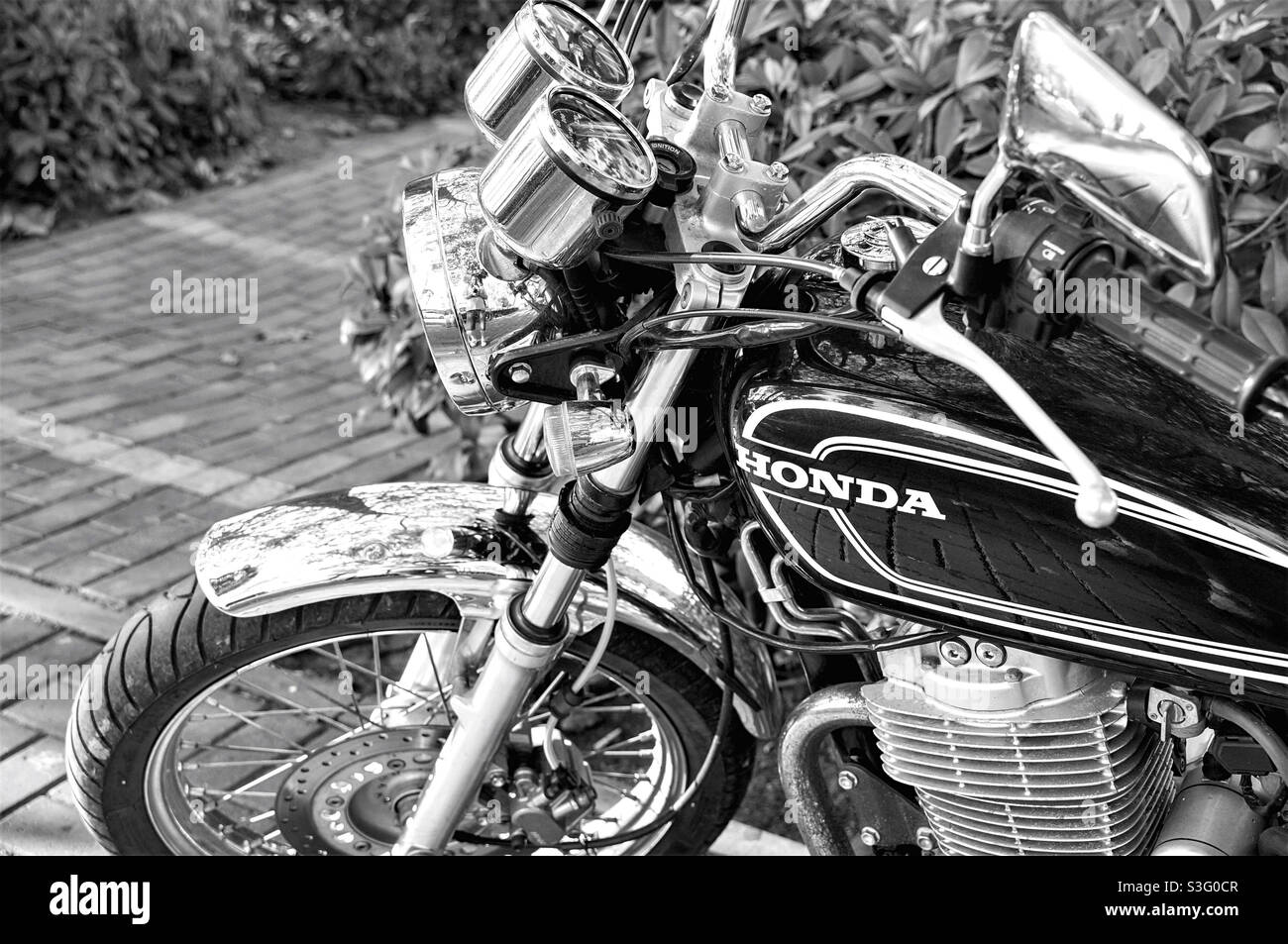 front of a Honda motorcycle close up Stock Photo - Alamy