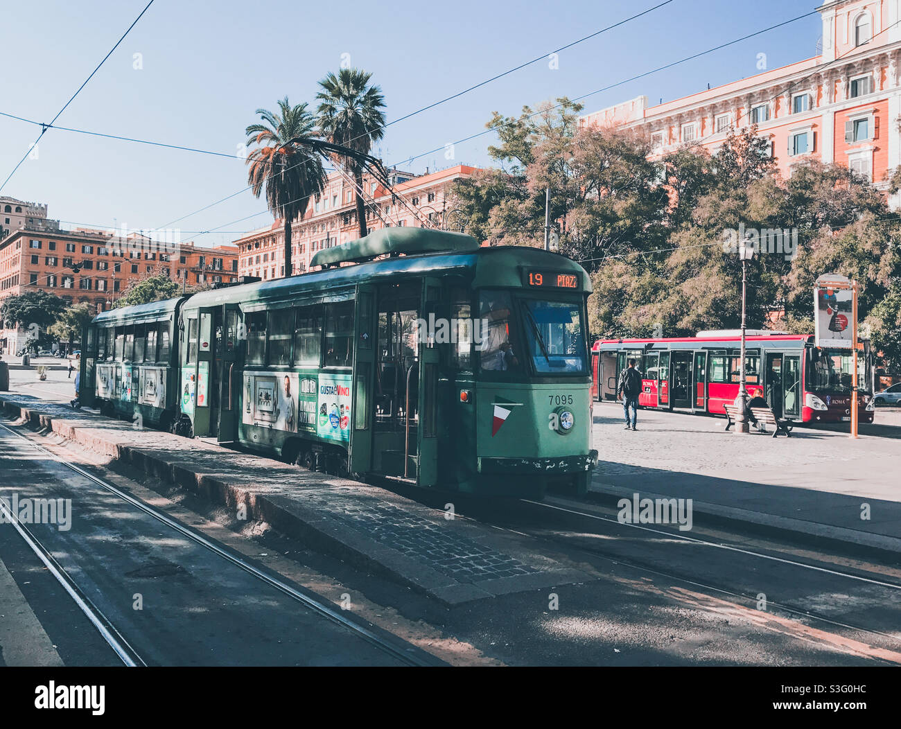 A tram in Rome Stock Photo - Alamy