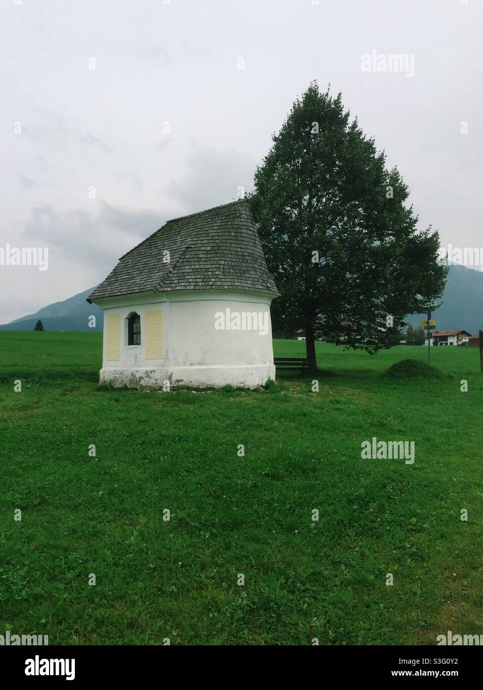 Small catholic chapel with tree in Bavaria Germany Stock Photo - Alamy