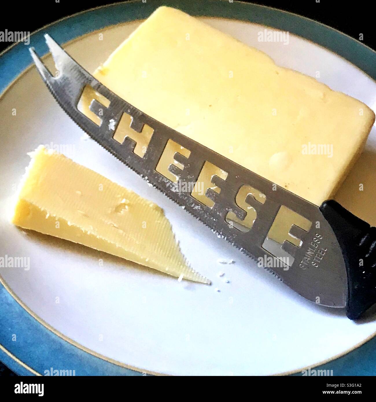 English cheddar cheese wedge hi-res stock photography and images - Alamy