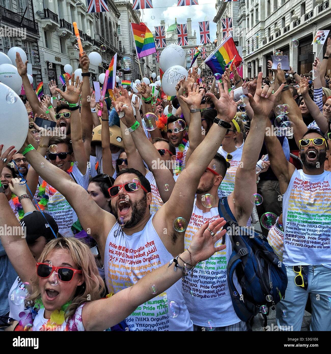 Gay pride march london hi-res stock photography and images - Alamy