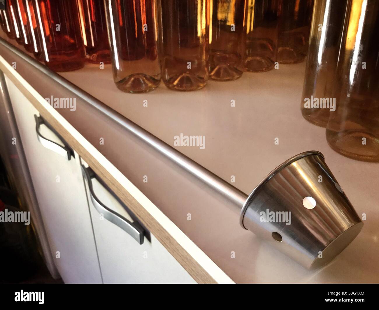 Homemade stainless steel racking cane for winemaking, Catalonia, Spain ...