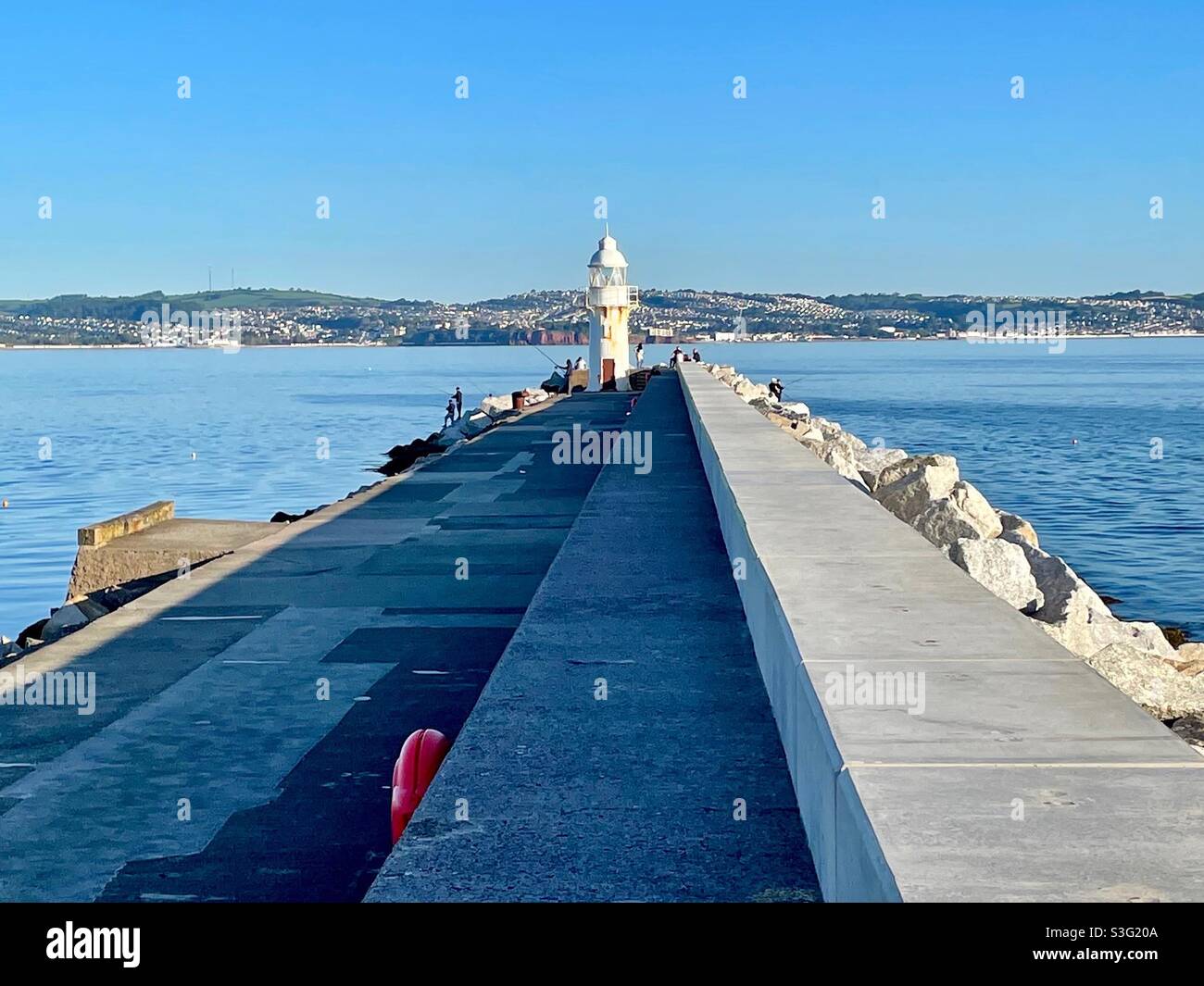 Brixham breakwater with lighthouse hi-res stock photography and images ...