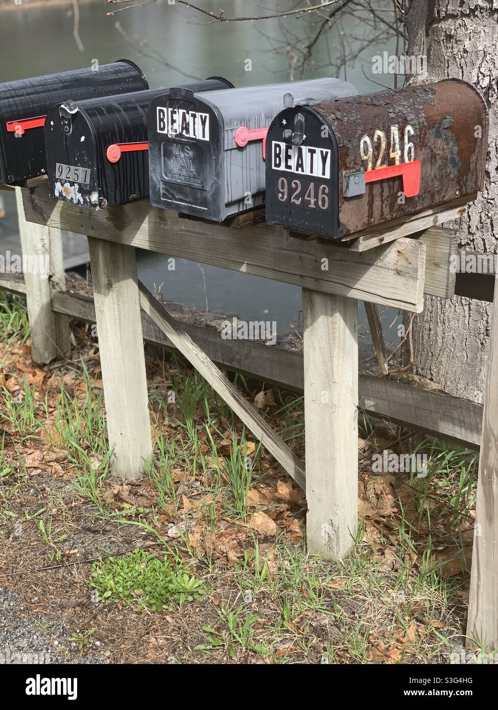 April, 2021, Mailboxes, Adirondack Region, New York, United States ...