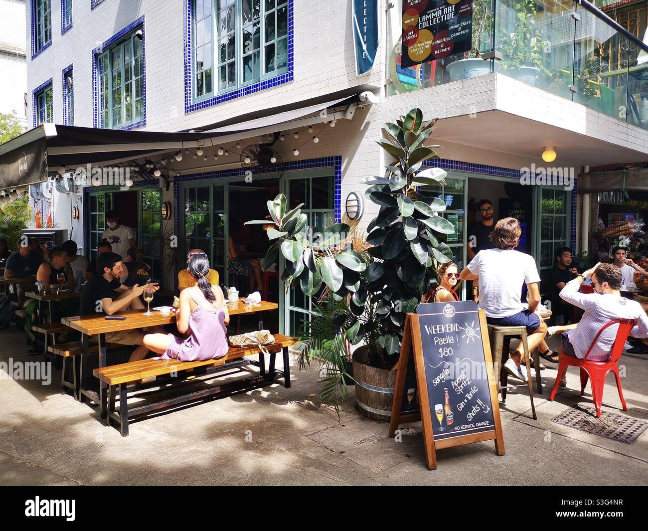 The popular Candela Spanish restaurant in Yung Shue Wan, Lamma island ...