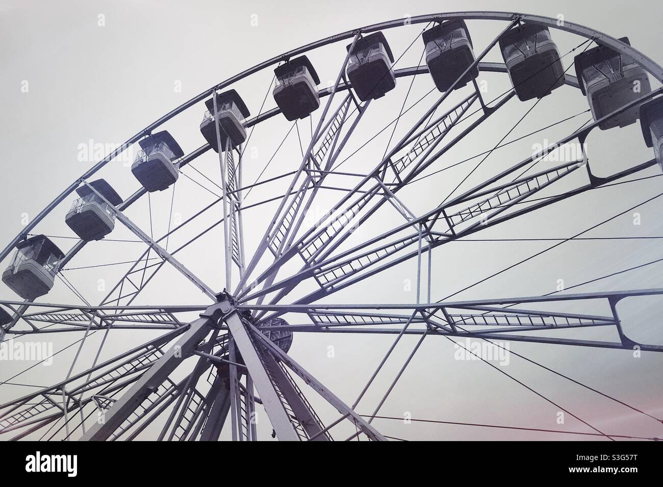 Big wheel (Ferris wheel) fairground ride in England, UK Stock Photo - Alamy