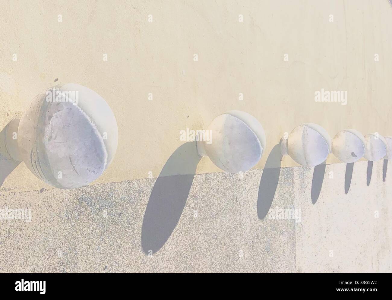 Bollards colour shadow hi-res stock photography and images - Alamy