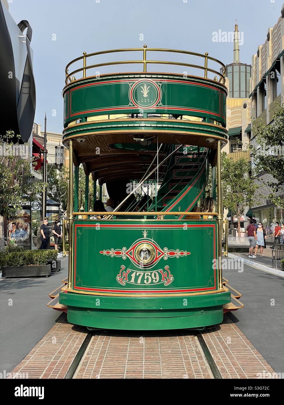 Trolley car at the Grove Los Angeles California USA Stock Photo - Alamy