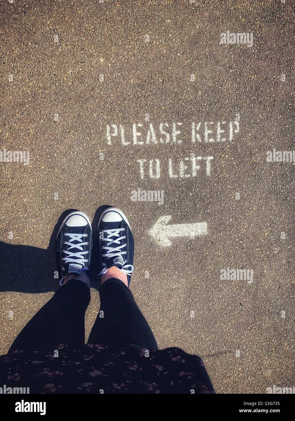 Keeping to the left Stock Photo - Alamy