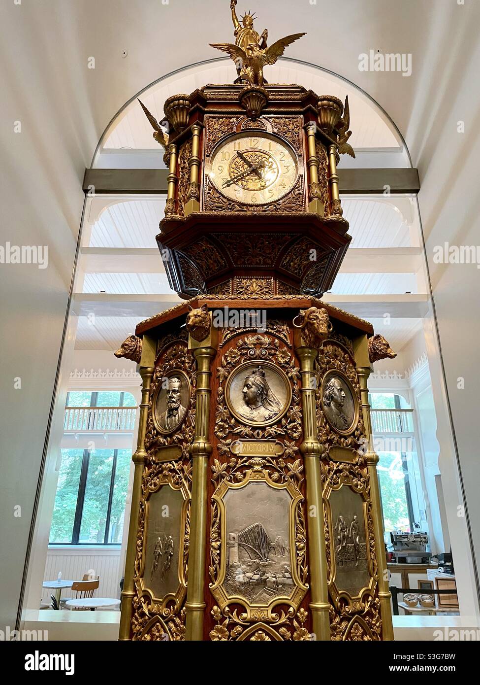 Recently restored iconic ornate pedestal clock from the Waldorf-Astoria ...