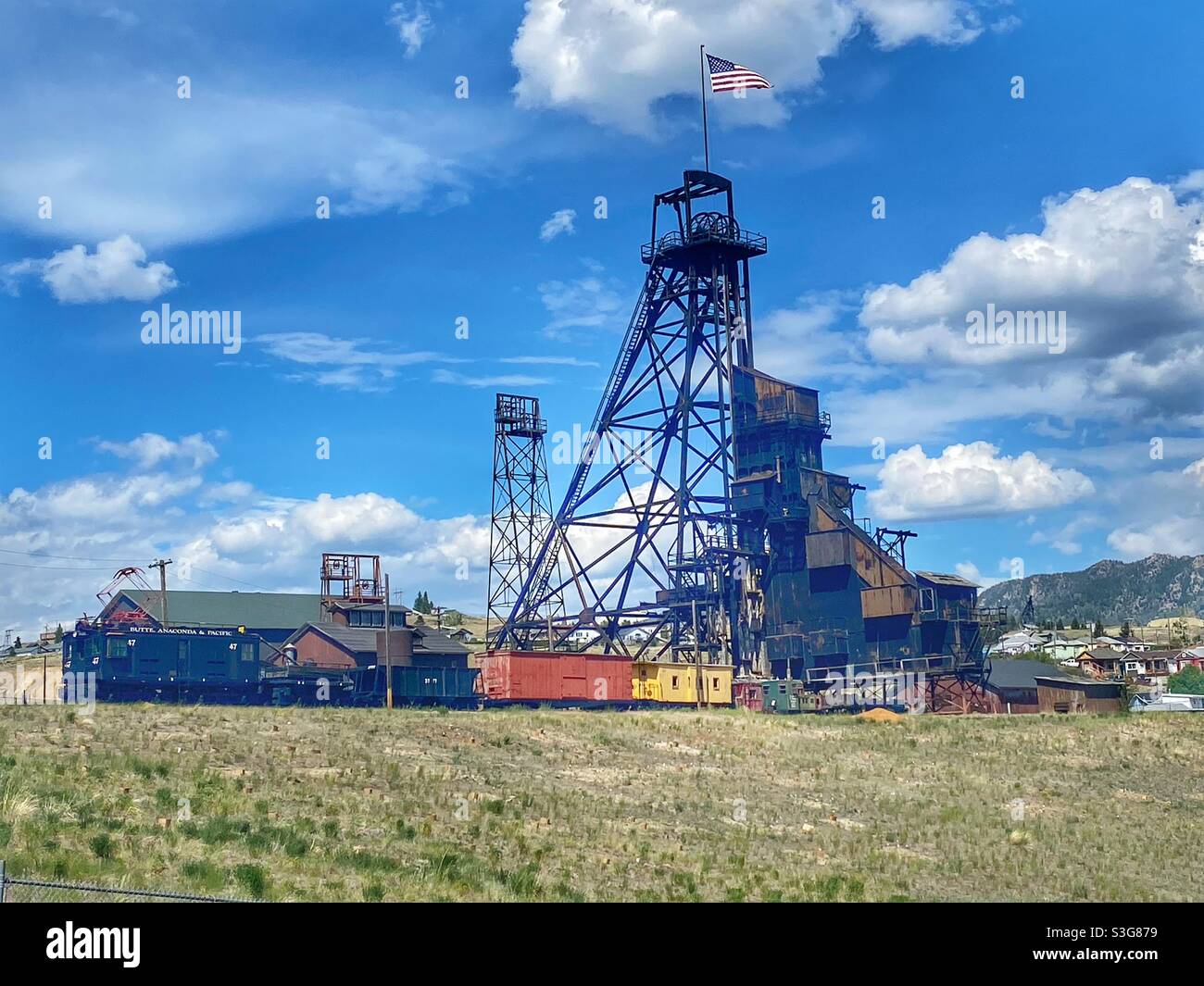 The head stack at the end Salmo mine in Butte Montana Stock Photo - Alamy