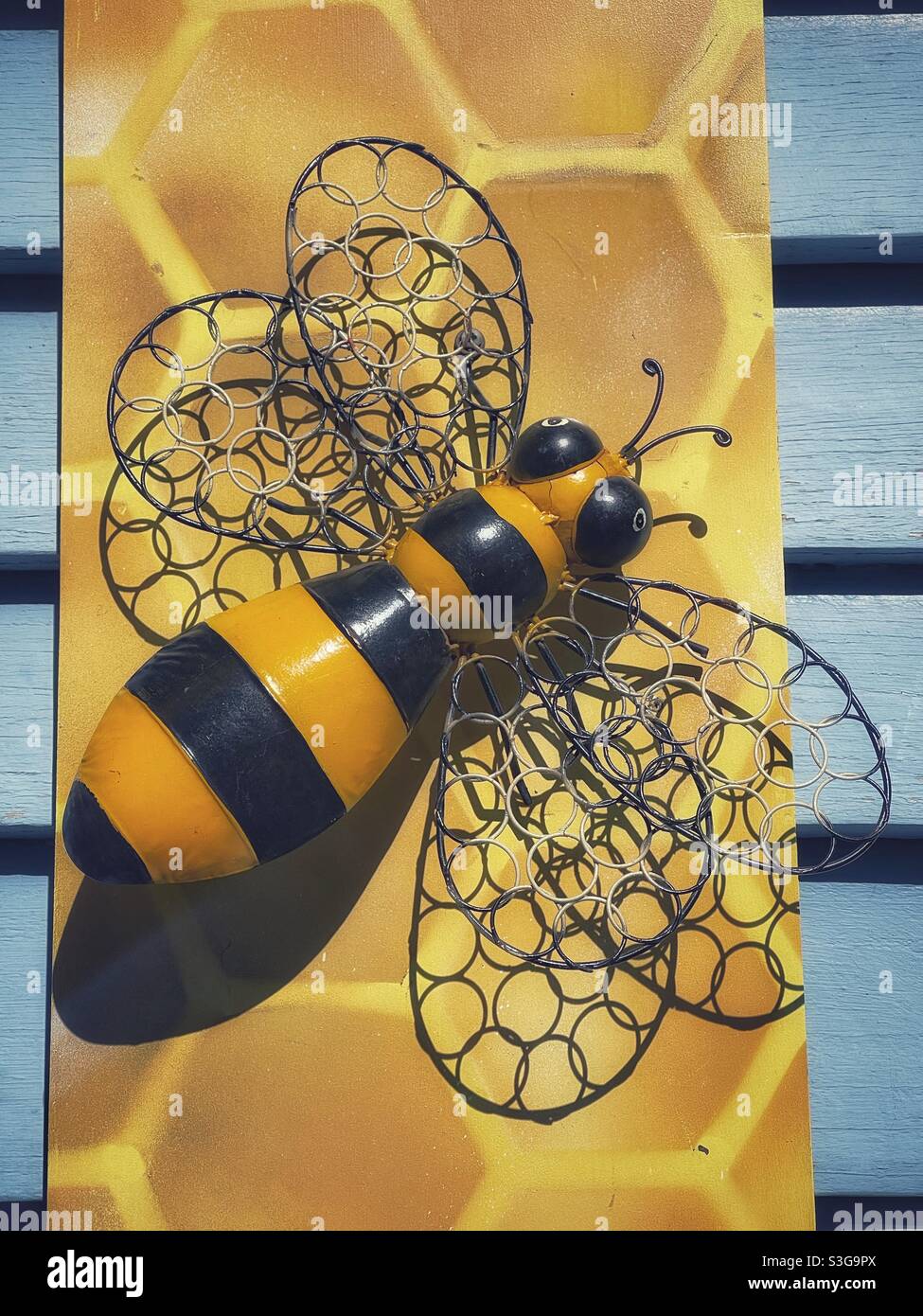 Bee wall decoration Stock Photo - Alamy