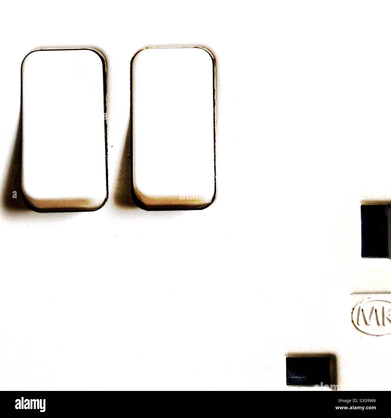 Close up view of a British three-pin electrical wall socket Stock Photo ...