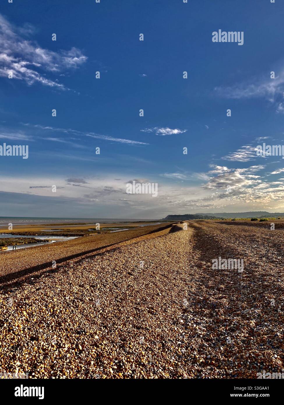 View along Pett Level to Fairlight Stock Photo - Alamy