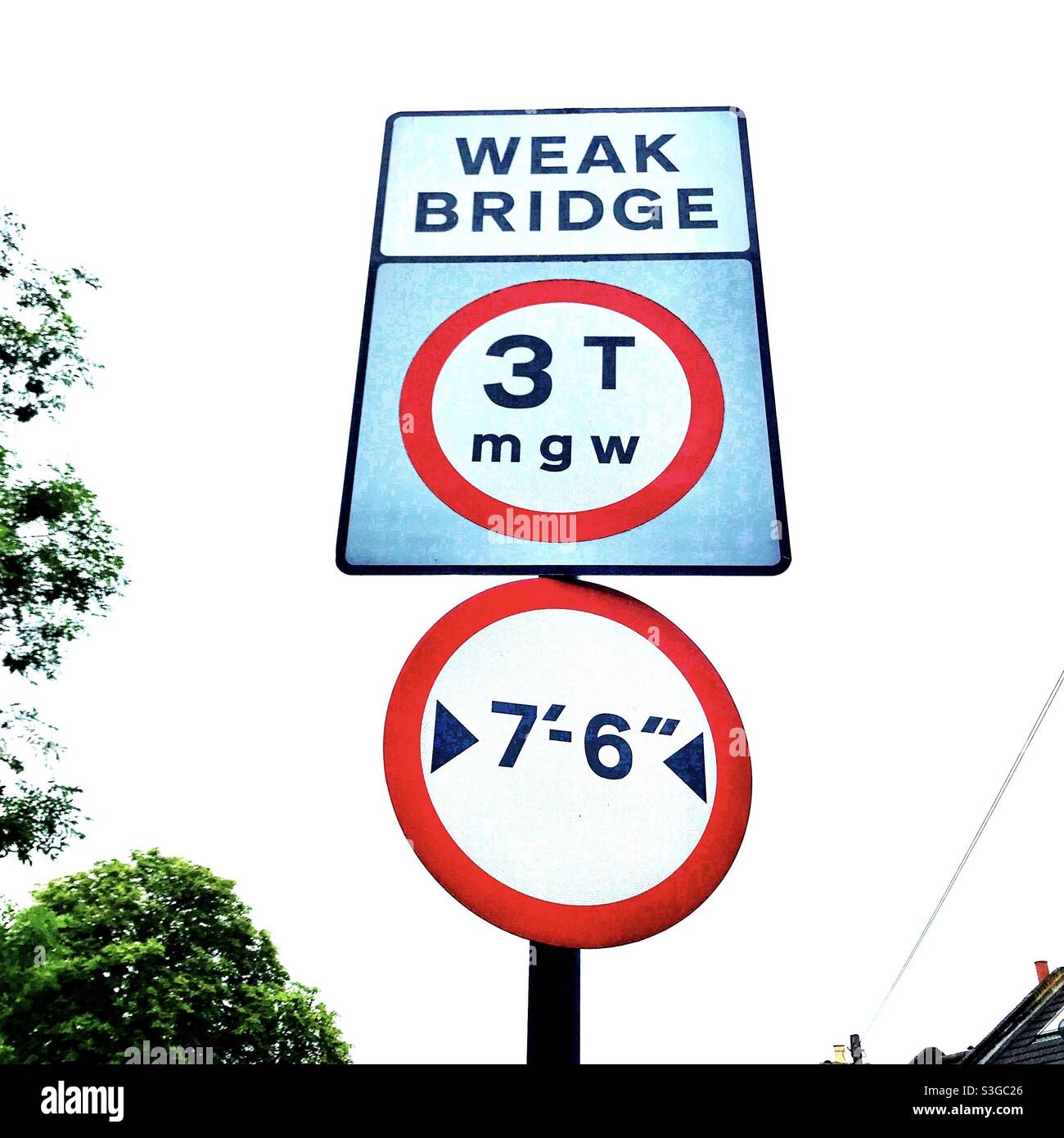 Weak Bridge Sign High Resolution Stock Photography and Images - Alamy