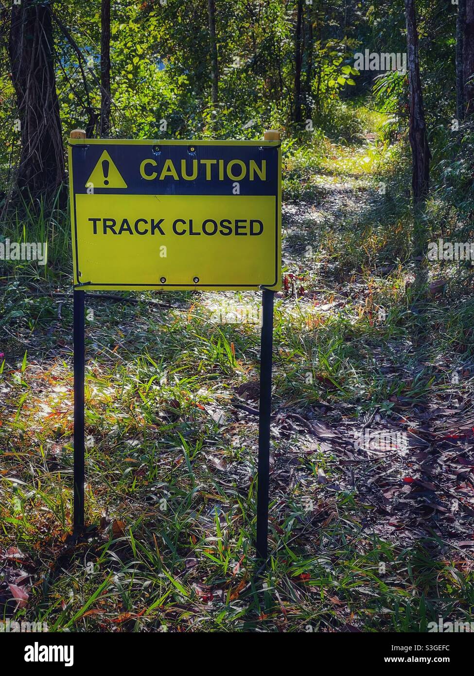 Track Closed sign Stock Photo - Alamy