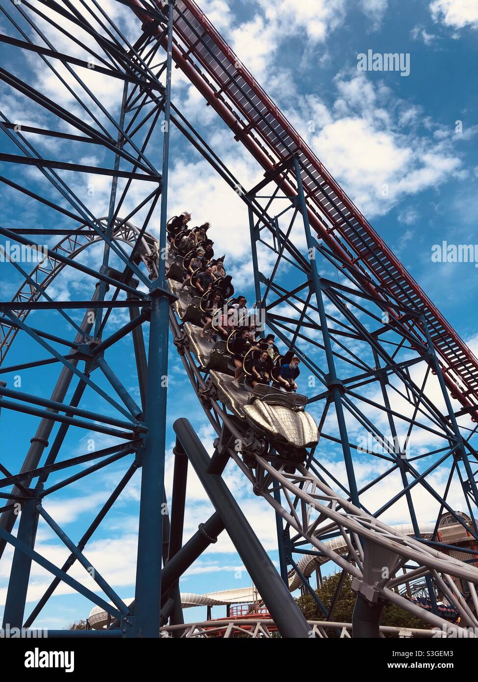 Rollercoaster: Icon, Blackpool Pleasure Beach UK 29/06/21 Stock Photo ...