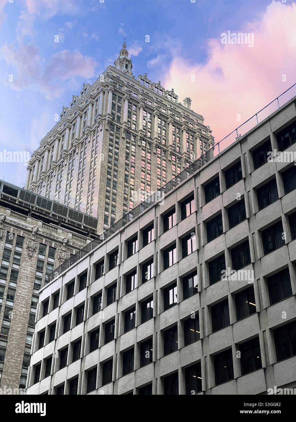 The Helmsley building and a corner of the MetLife building as seen from ...
