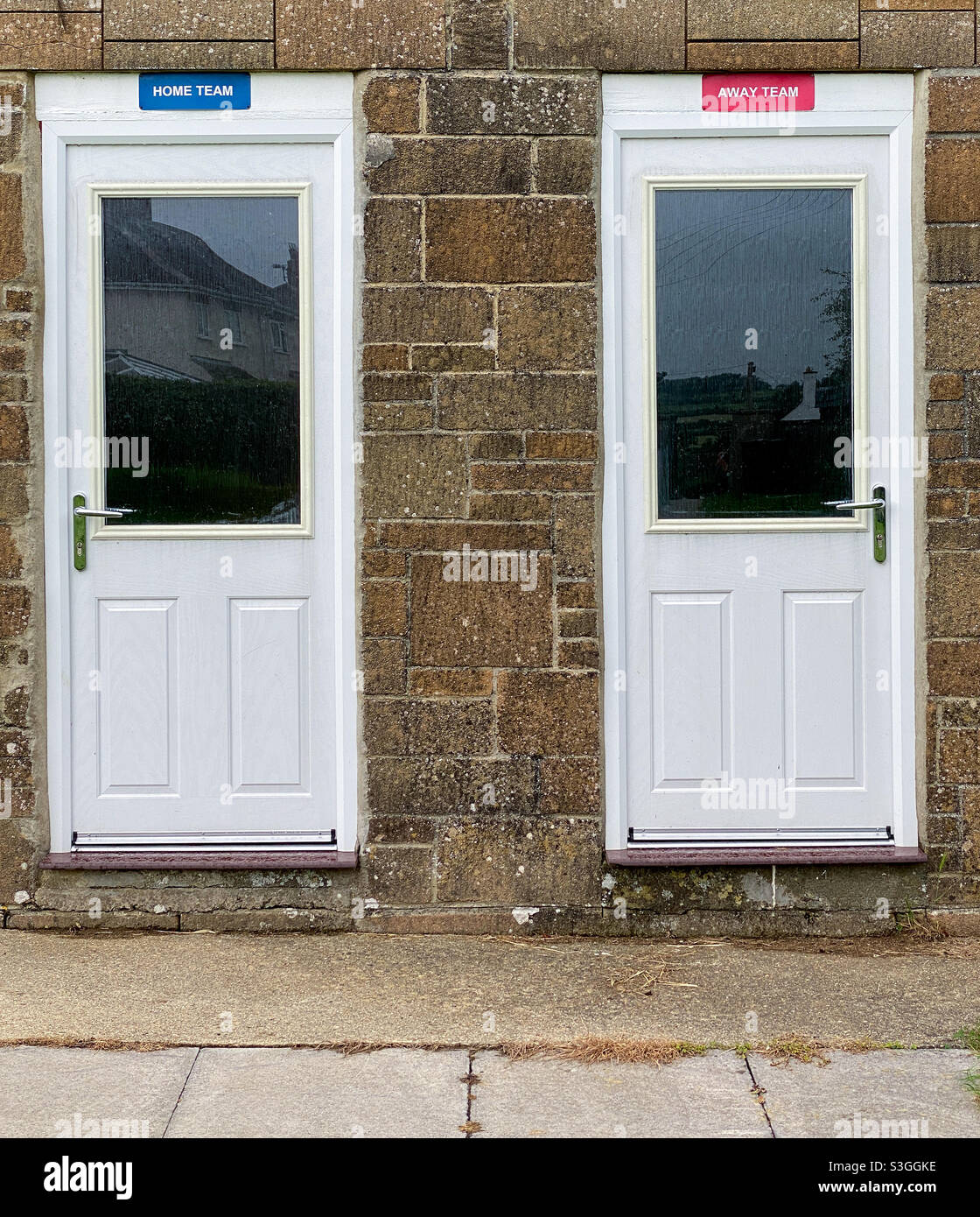 Changing rooms at community sports ground Shepton Beauchamp, South ...