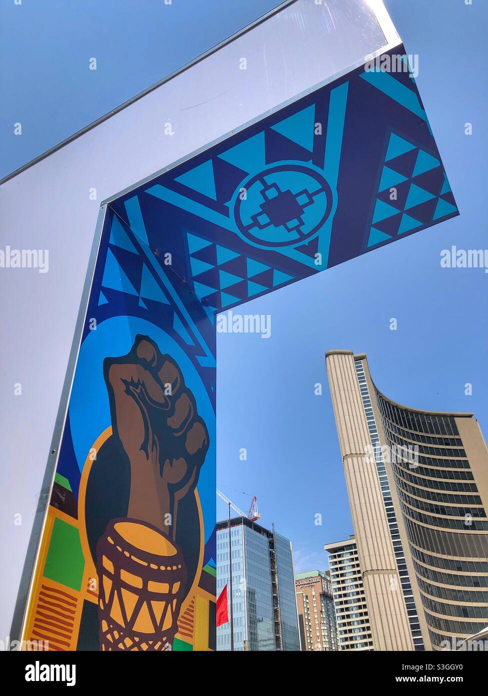 A display of African culture at Nathan Phillips Square in downtown ...