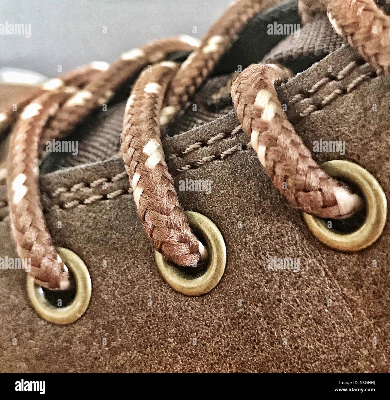 Boot laces and eyelets hi-res stock photography and images - Alamy