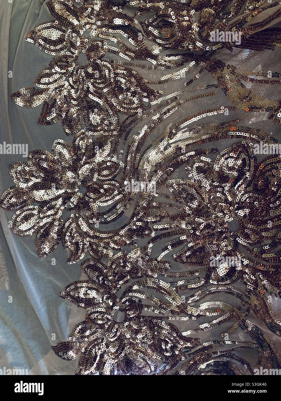Fabric material gold and sparkle Stock Photo - Alamy