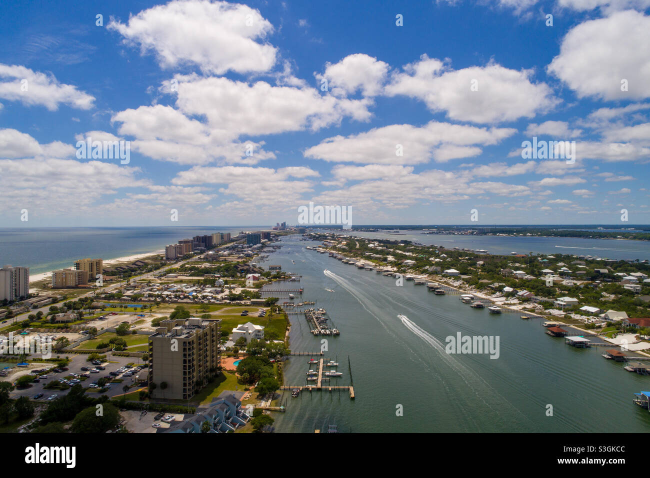 Aerial view of Perdido Key Beach and Ono Island Stock Photo - Alamy