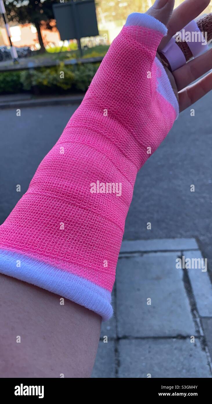 Broken Wrist Cast Pink