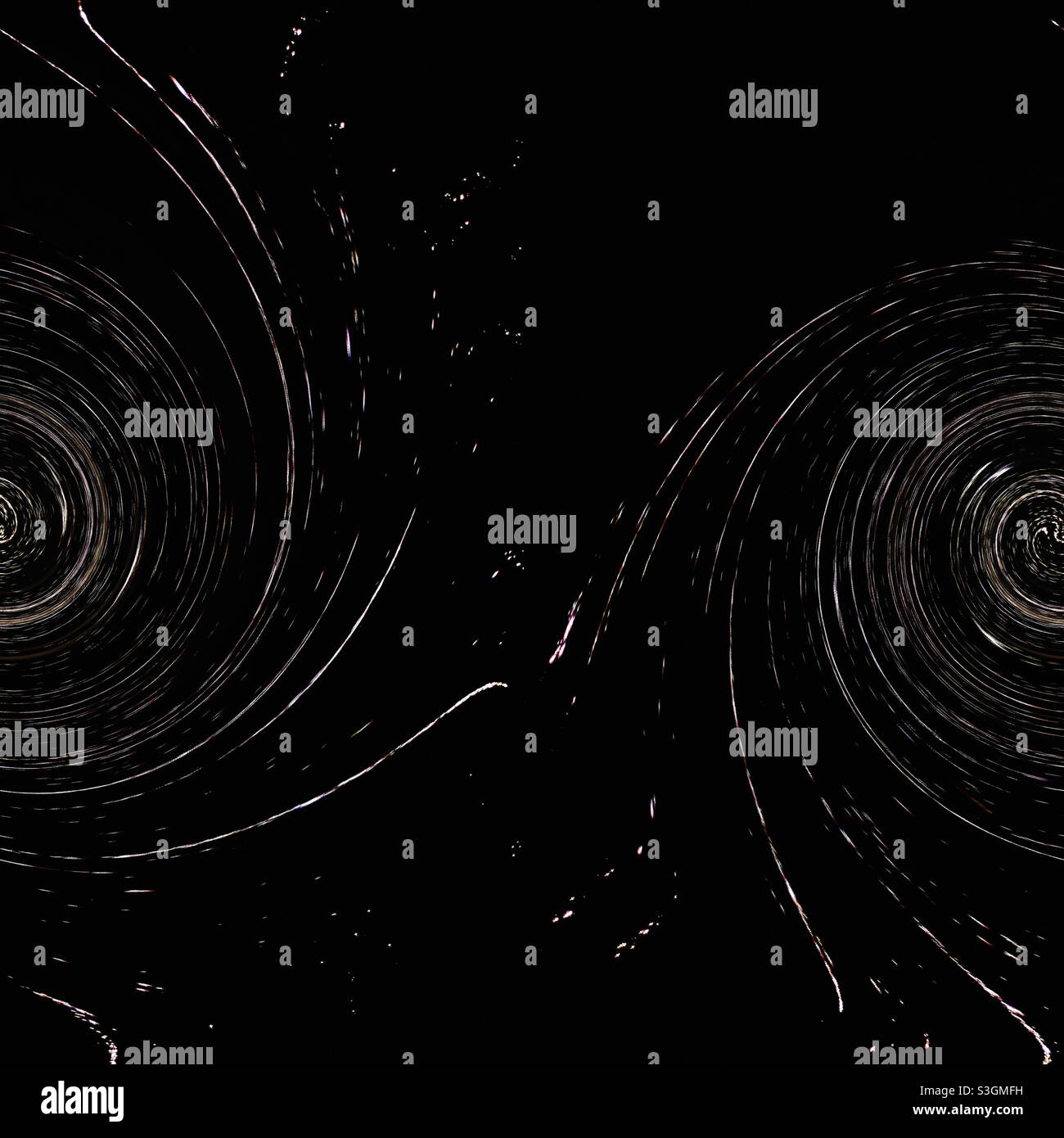 abstract representation of a cluster of stars or a double galaxy in ...