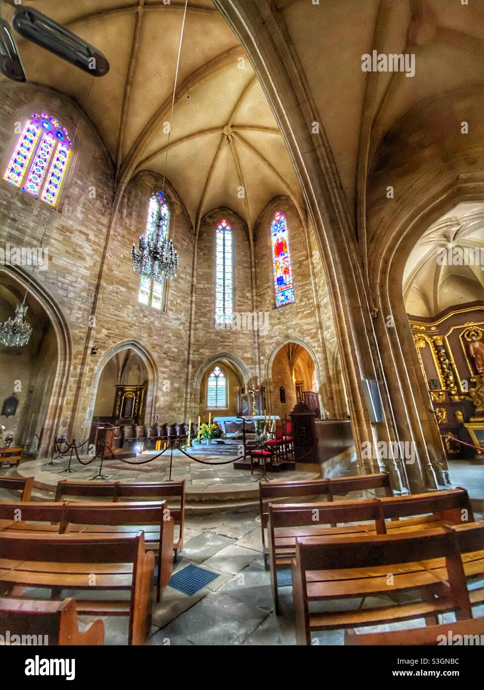 French church interior Stock Photo - Alamy