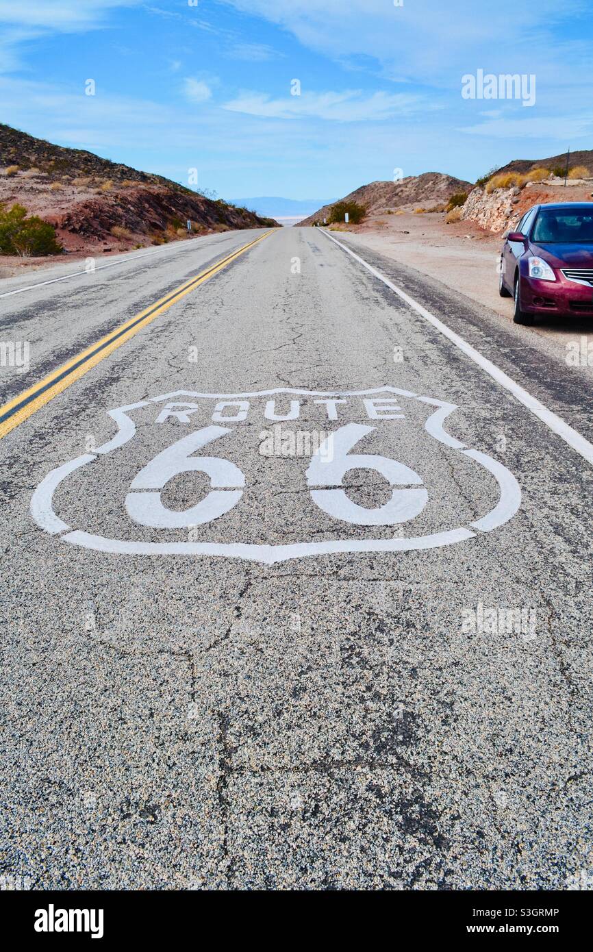Route 66 road trip car hi-res stock photography and images - Alamy